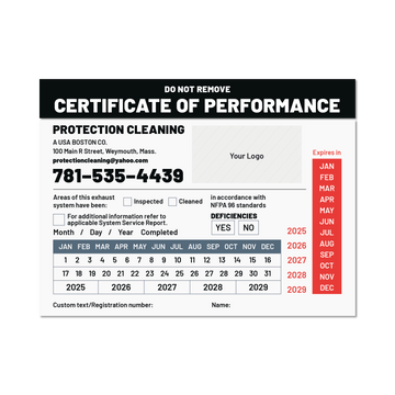 Hood Cleaning Stickers – Stickymade